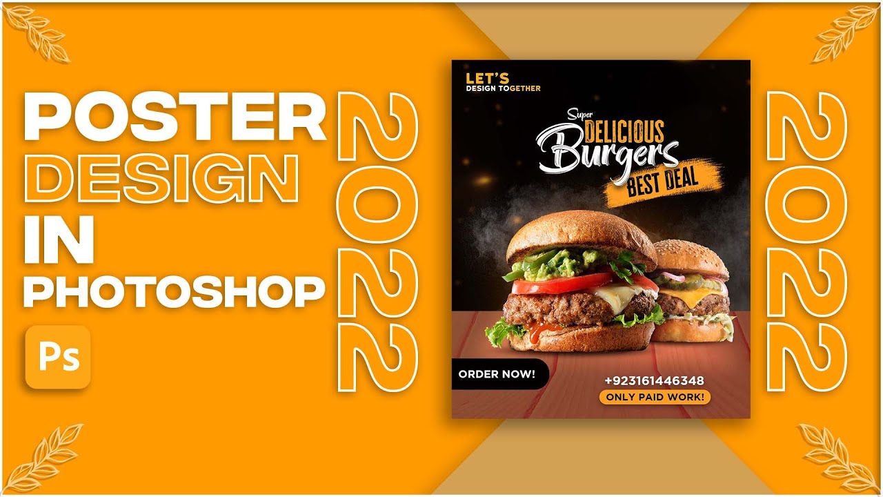 Design Fast Food Poster In Photoshop | Fast Food Poster Design ...