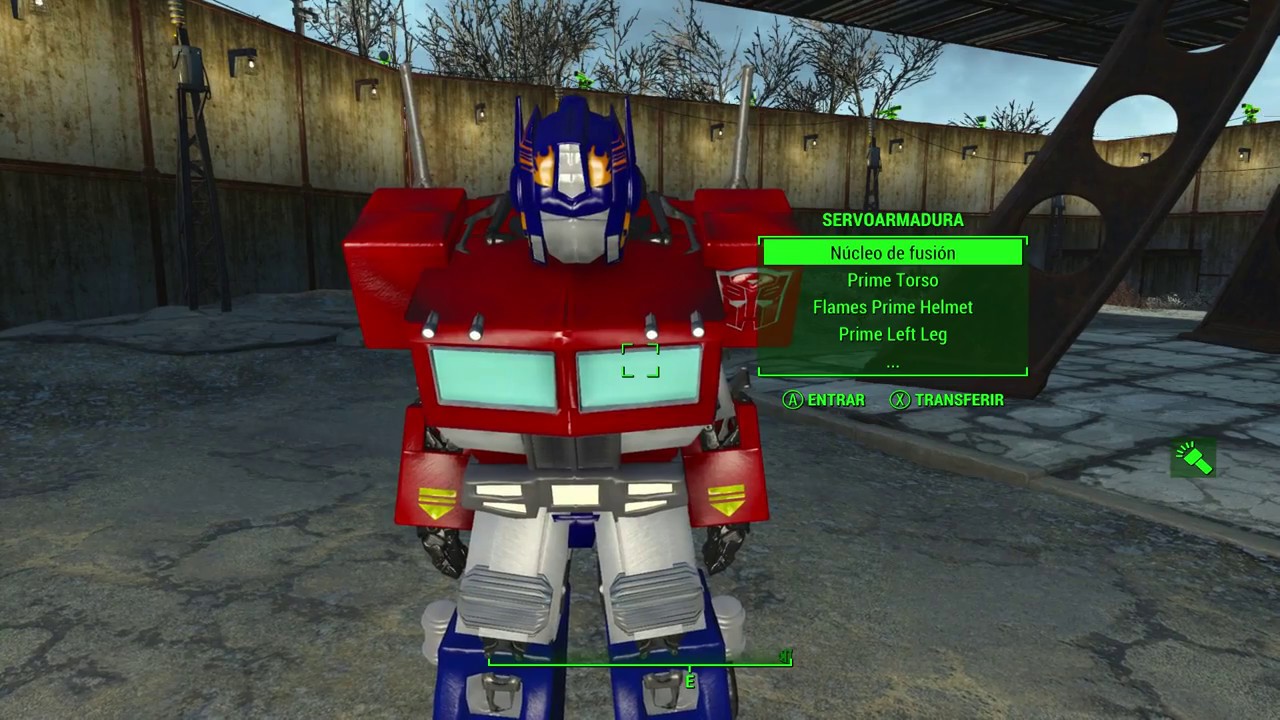 Fallout 4 XBOX ONE MOD G1 Optimus Prime Power Armor XBONE - YouTube