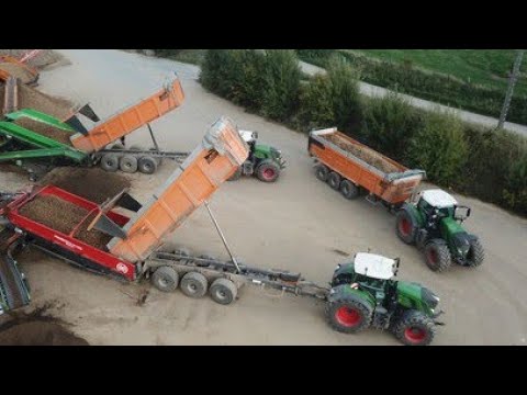 Arrachage PDT XXL - 2 AVR PUMA 4 + 2 AVR PUMA 3 - 17 tracteurs Fendt ...