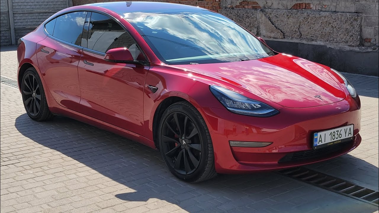 Tesla model 3 Red Long Reng DualMotor - YouTube