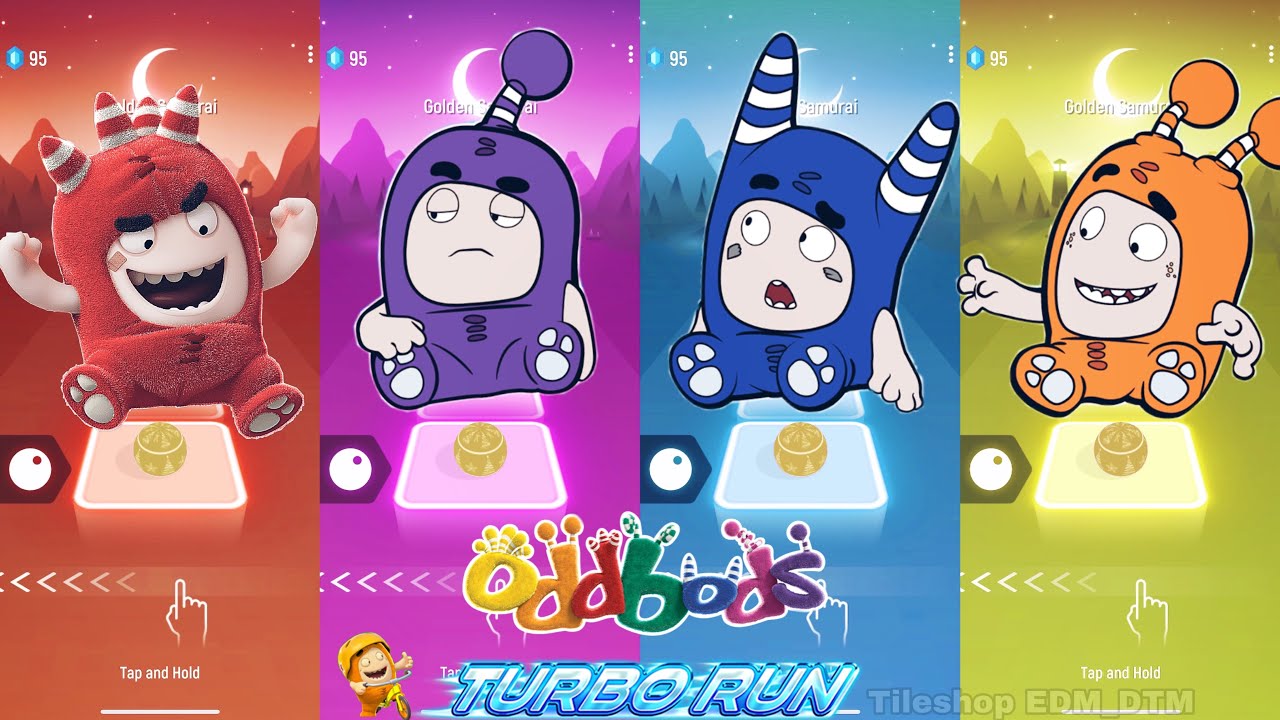 Oddbods Family : Fuse Run vs Jeff Run vs Pogo Run vs Slick Run ...