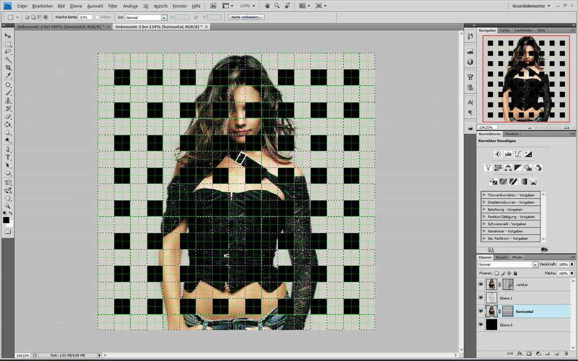 Adobe Photoshop CS4 - Raster/Pflastereffekt - YouTube