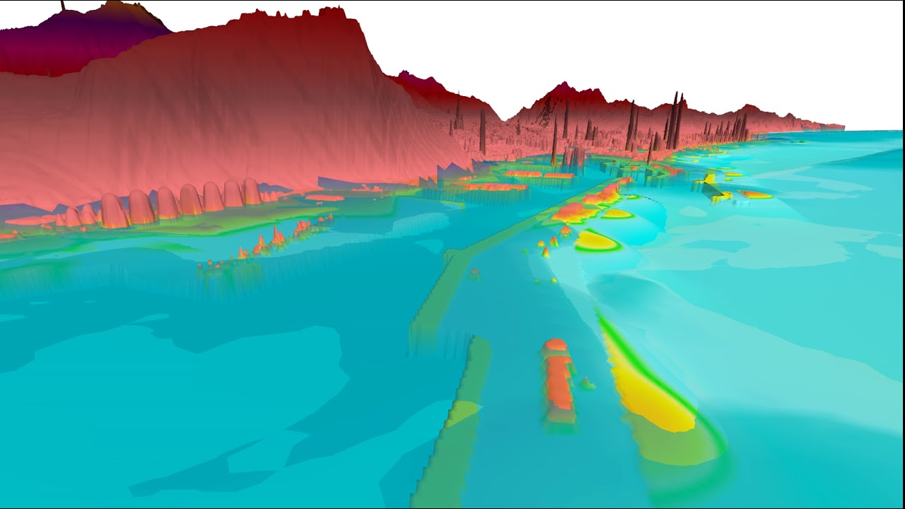 Computer simulation of a mega-tsunami's waves overtopping the ...