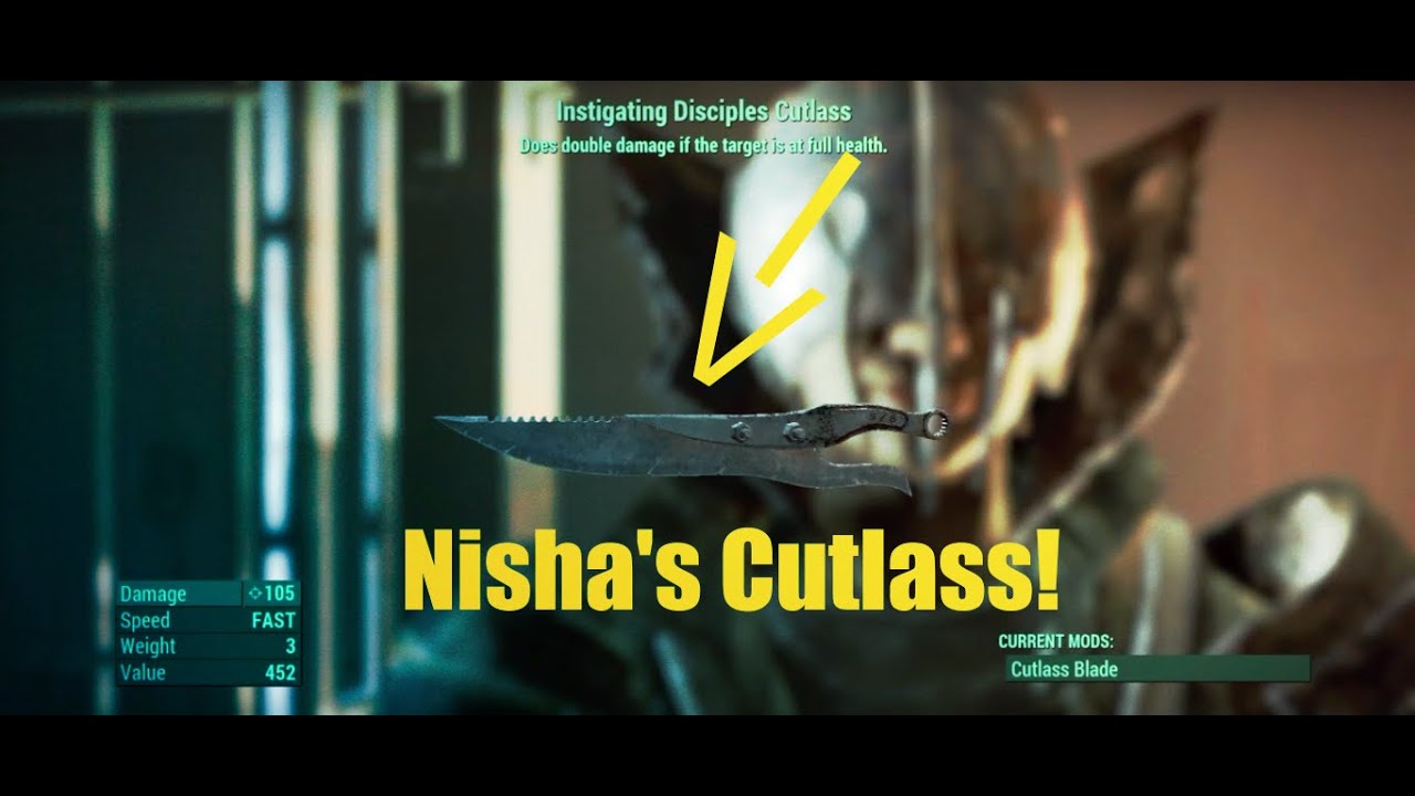[Nuka-World] How to get Nisha's Disciple Cutlass! - YouTube