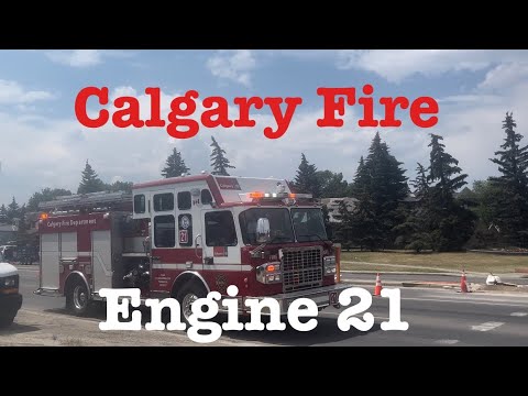 Calgary Fire Engine 21 Responding HOT! - YouTube