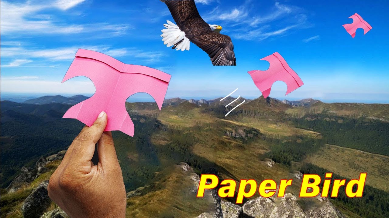 How to Make a New Paper Bird Plane - Best Flying Paper Bird - YouTube