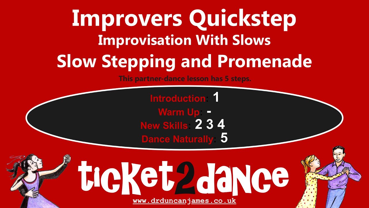 Slow Stepping and Promenade | Improvers Quickstep | Partner Dance ...