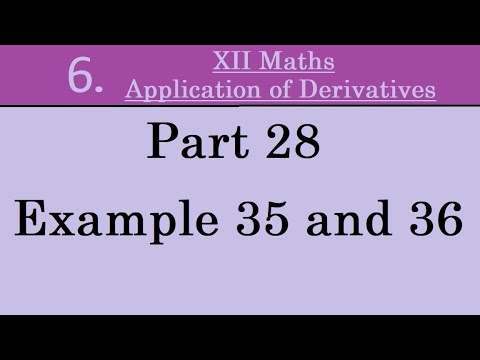 Kerala State 12th math -Ch. 6 -Application of Derivatives - Part 28 ...