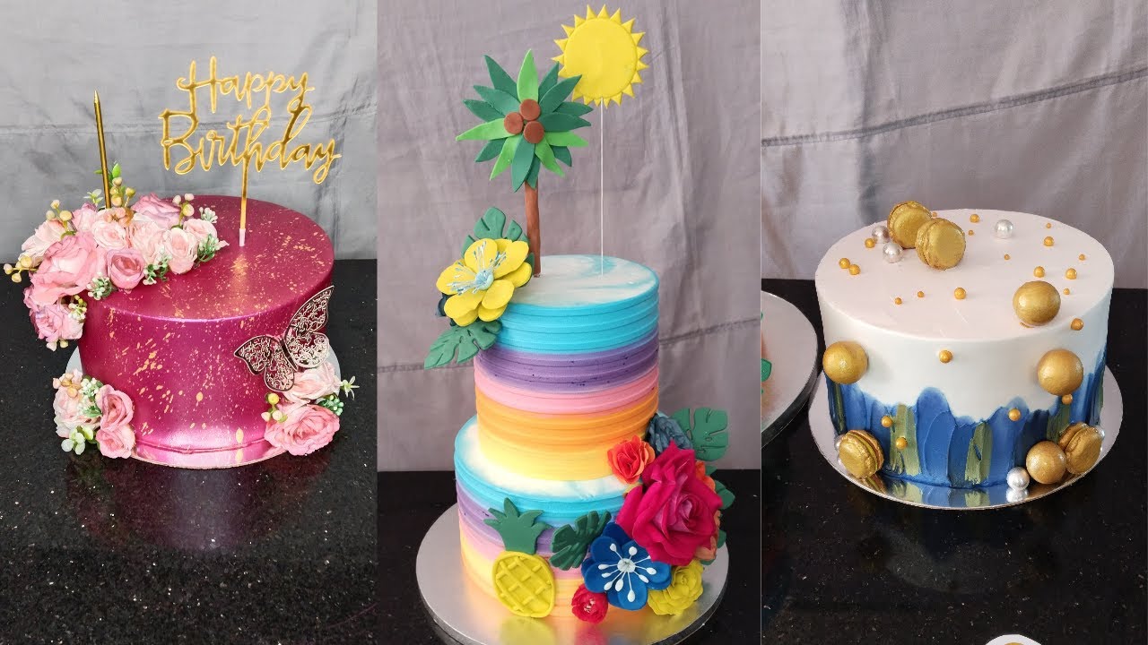 3 Cakes Decorating Ideas. - YouTube