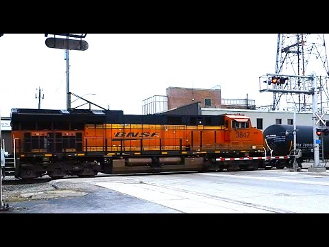CPKC 9369 - BNSF 3847, Chatham-Kent On, Feb 11 24. - YouTube