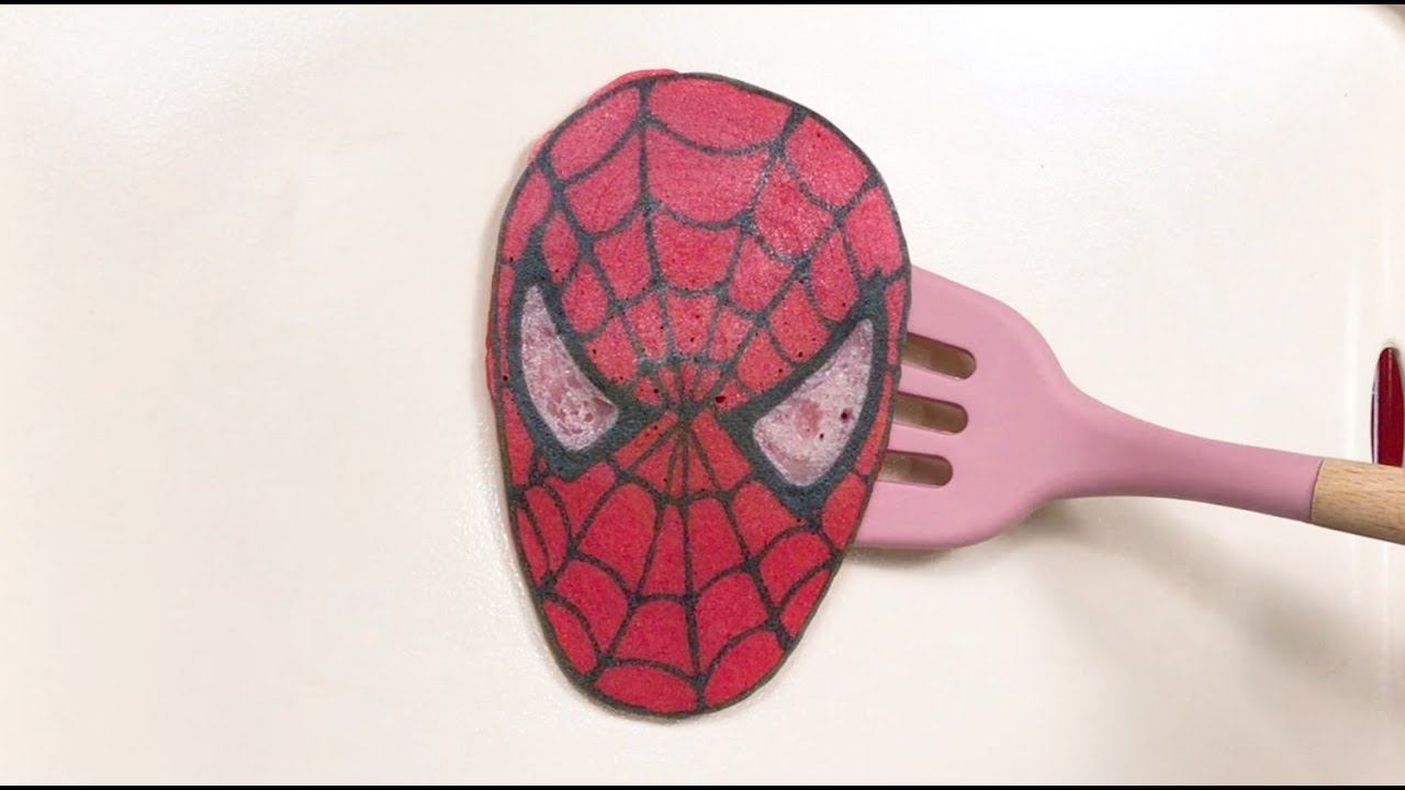 Avengers Pancake Art - Spiderman - Hero bp37 | Honeybee - YouTube