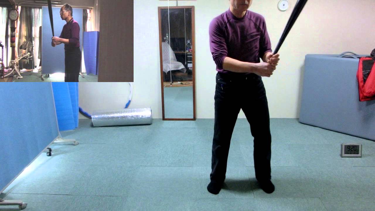 Bat swinging with whole body -ribs- (Silent) - YouTube