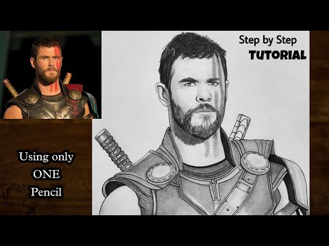 How to draw Thor Step by Step - Thor Ragnarok | Drawing Tutorial | YouCanDraw
