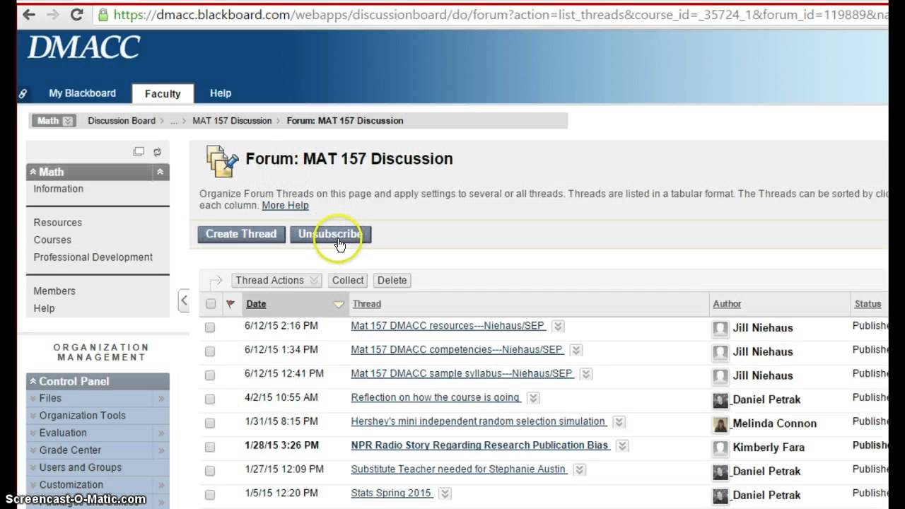 DMACC Math Community Discussions June 2015 - YouTube
