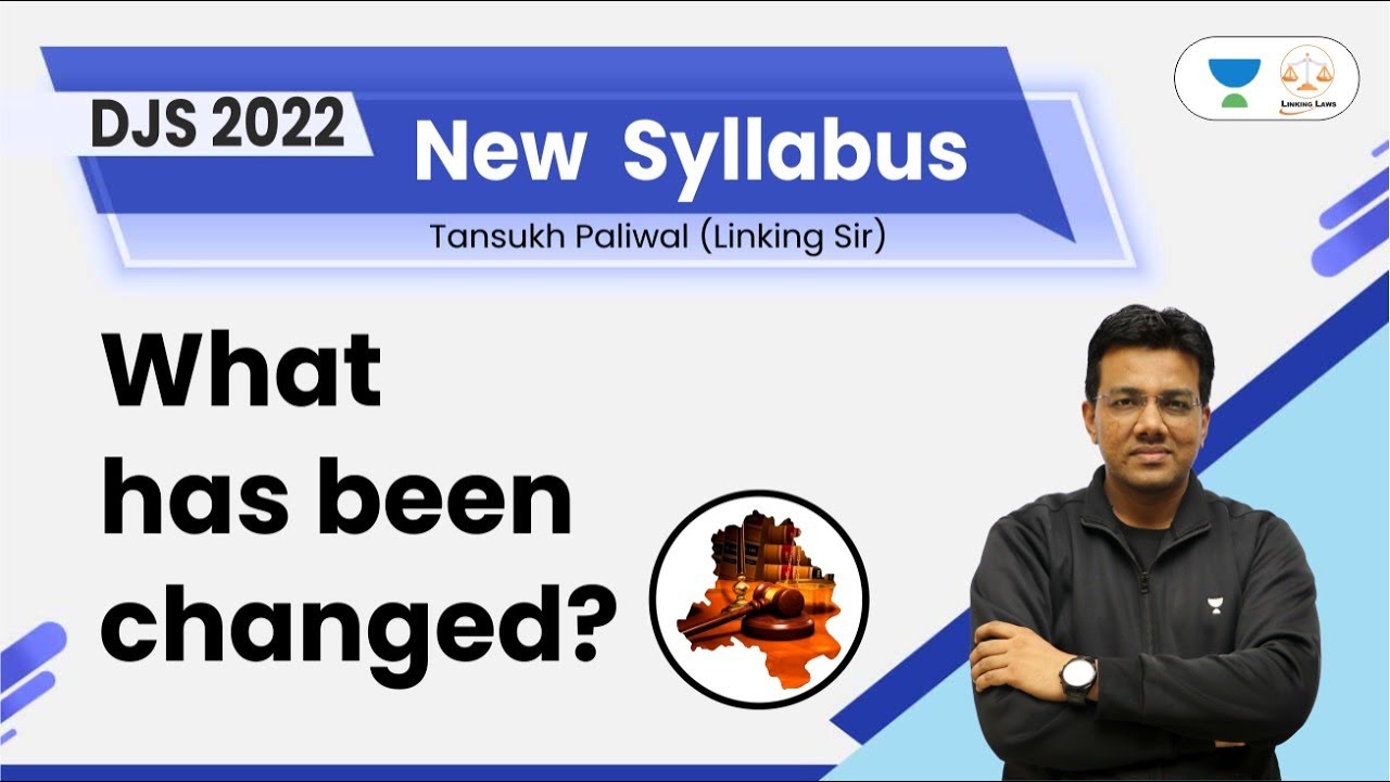 DJS New Syllabus: What Has Changed? - YouTube