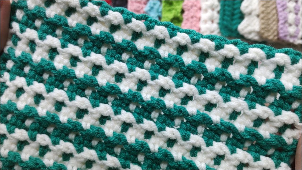 Interlocking Two-Color Crochet Pattern How-tos/Patterns/Tutorials - YouTube