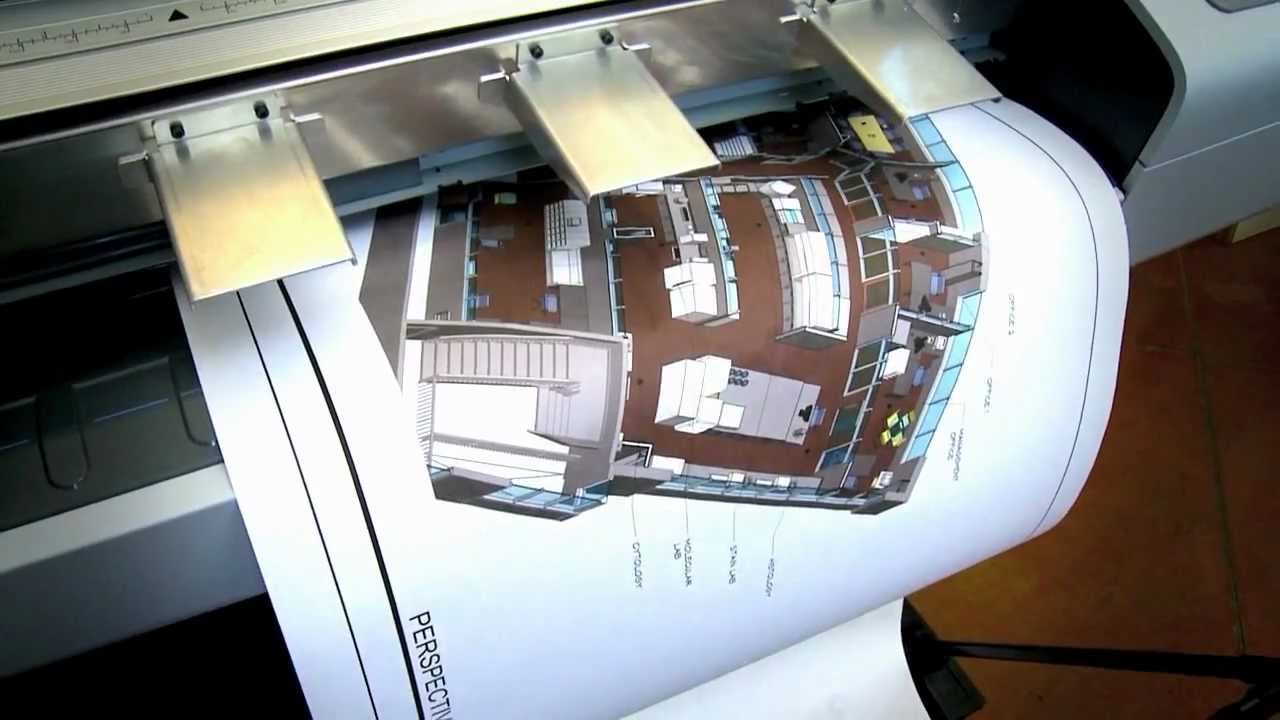 HP Designjet T2300 e MFP - YouTube