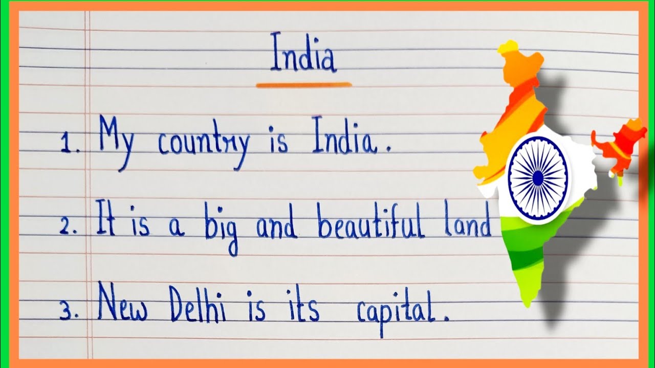 10 lines on India in English easy || Few lines on my country India ...