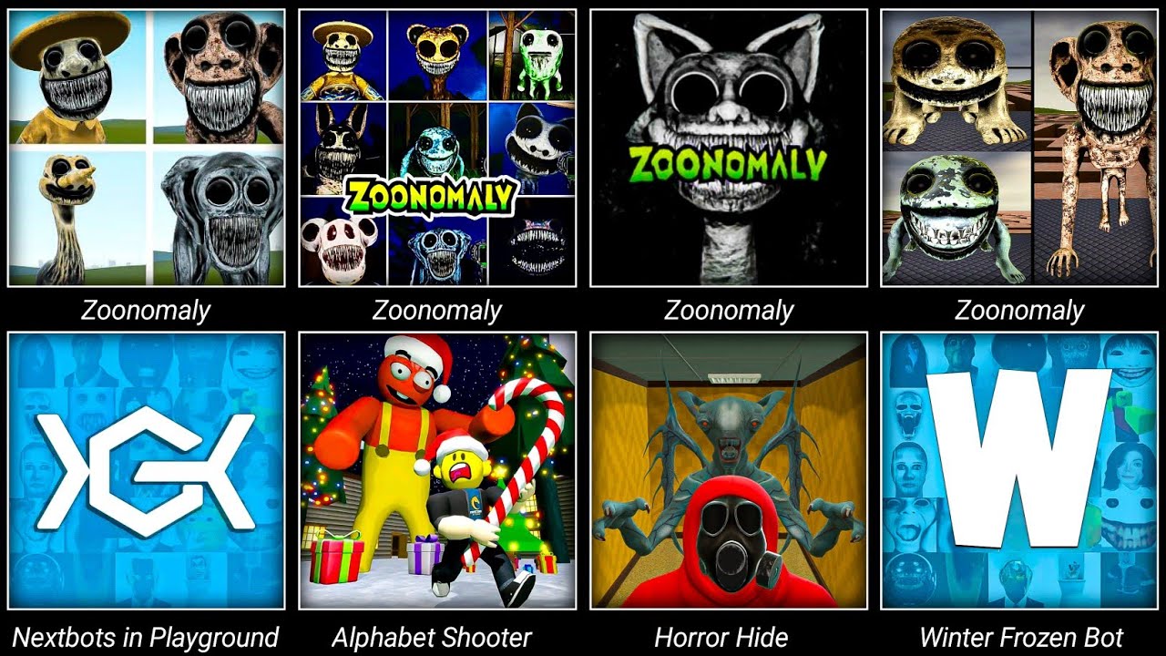 Nextbots in Playground mod Zoonomaly,Horror Hide,Winter Frozen Bot ...
