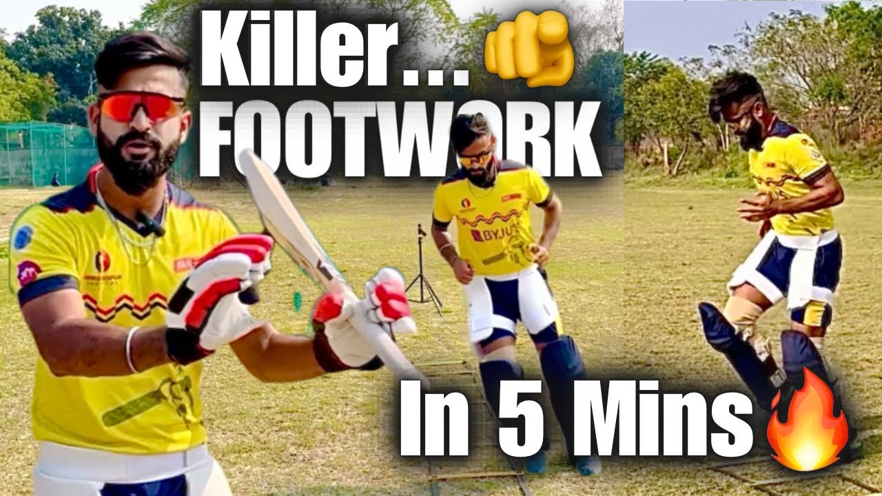 How to Improve FOOTWORK in Cricket🔥 | Footwork Cricket BATTING ...