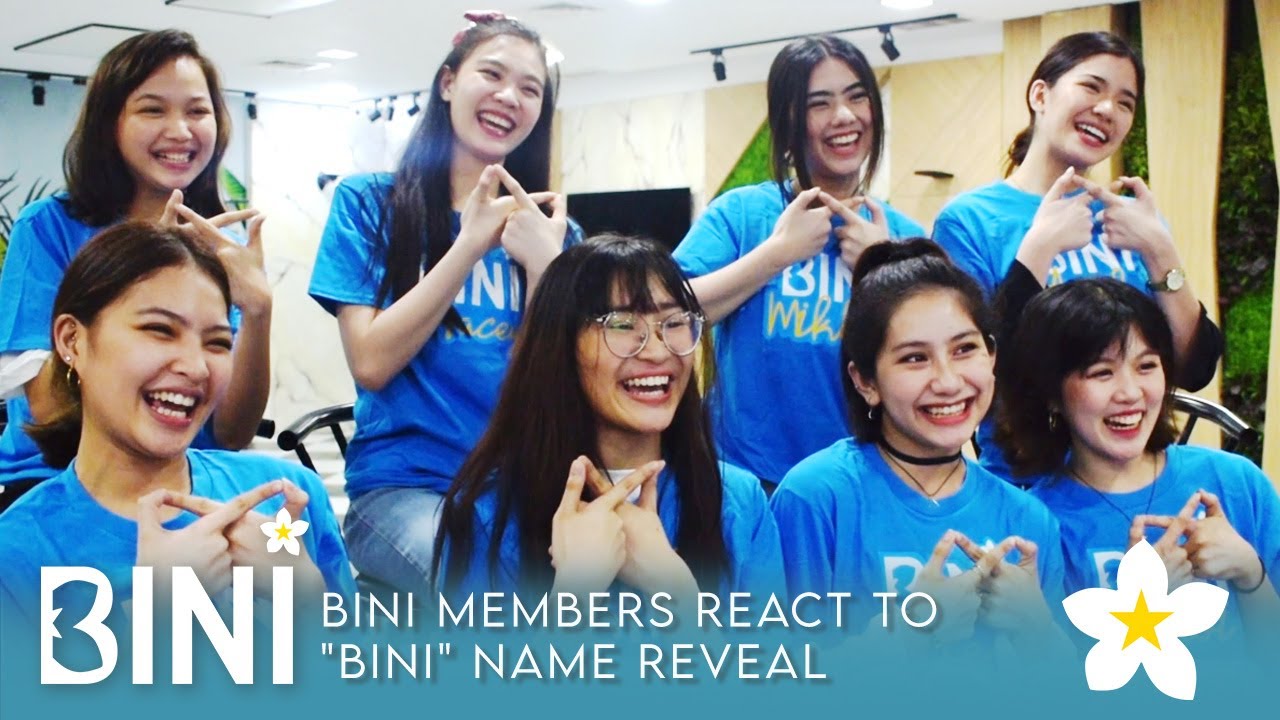 BINI Members React to "BINI" Name Reveal - YouTube