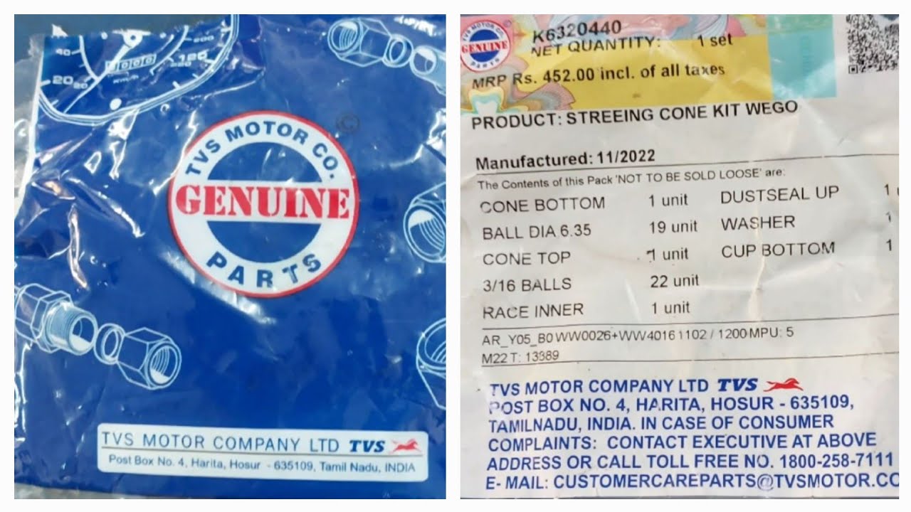 Streeing Cone kit changing for TVS wego - YouTube