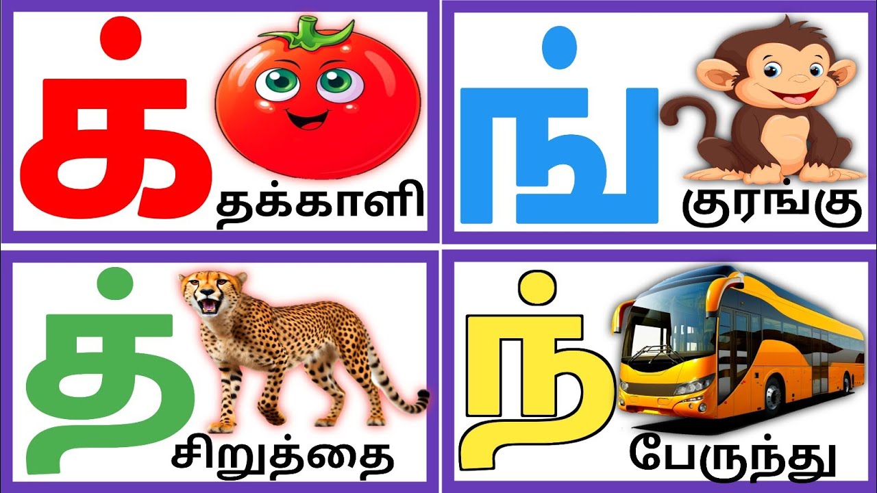 Mei Eluthukkal / மெய் எழுத்துக்கள் / க்ங்ச்ஞ் வார்த்தைகள் / சொற்கள் ...