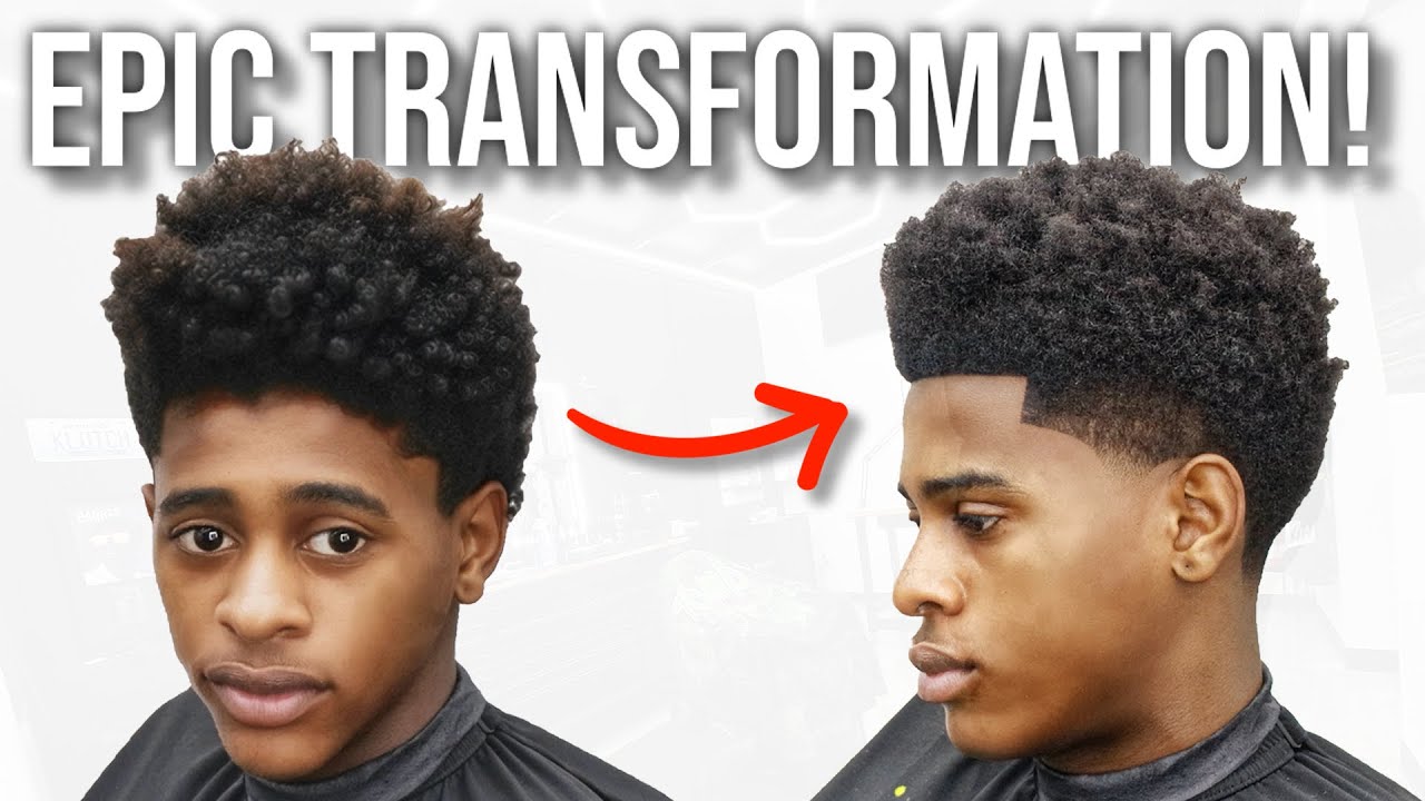 LIFE CHANGING Haircut Transformation 🔥 Low Taper Freehand Fro and Line ...