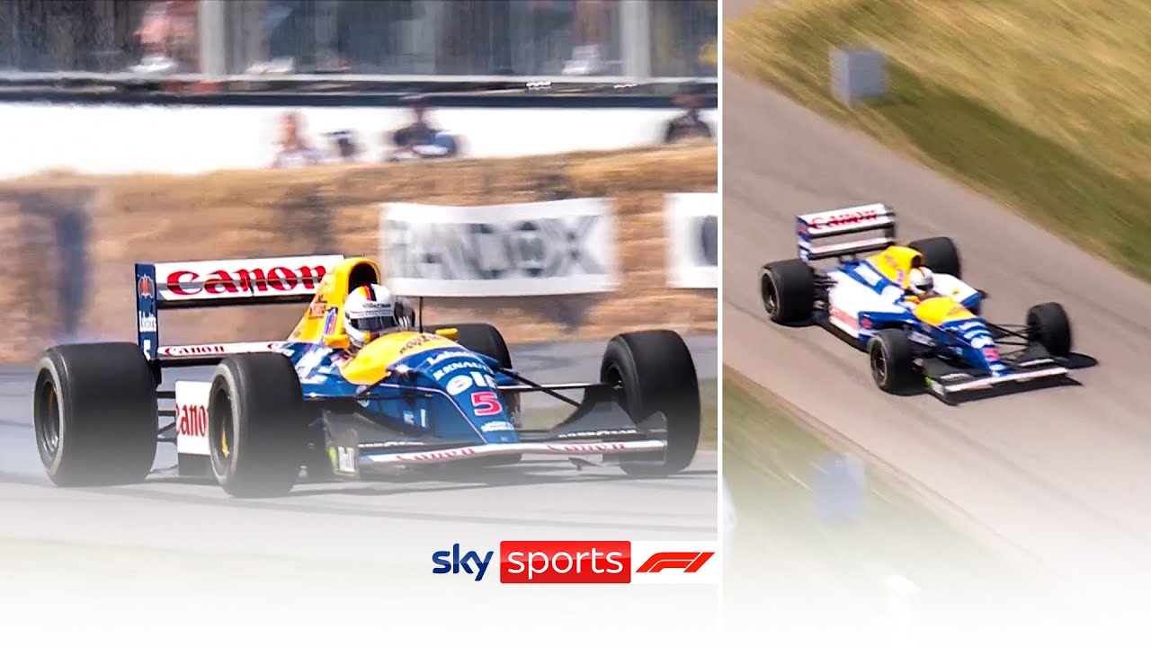 Sebastian Vettel driving Nigel Mansell's ICONIC Williams 🔥 - YouTube