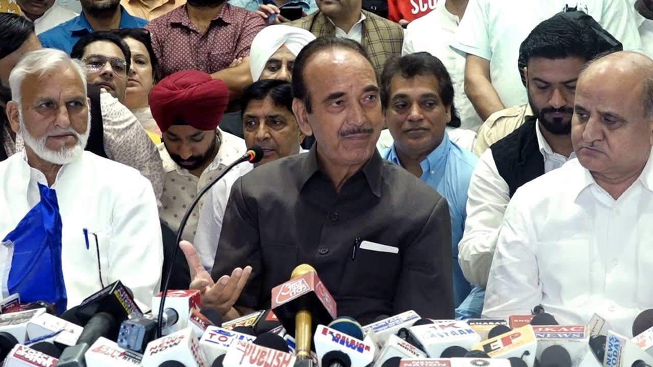 Azad launches 'Democratic Azad Party, Says No Enemies In Politics - YouTube