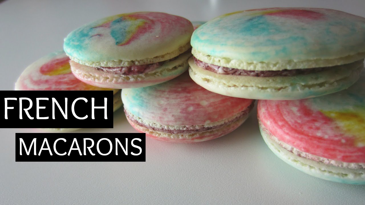 Rainbow French Macarons : Step by Step - YouTube