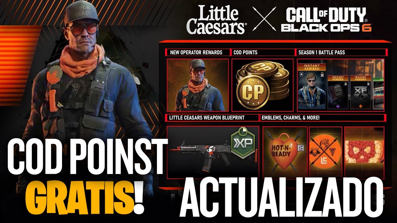 ACTUALIZADO! COMO OBTENER COD POINTS GRATIS y la SKIN de LITTLE CAESARS ...
