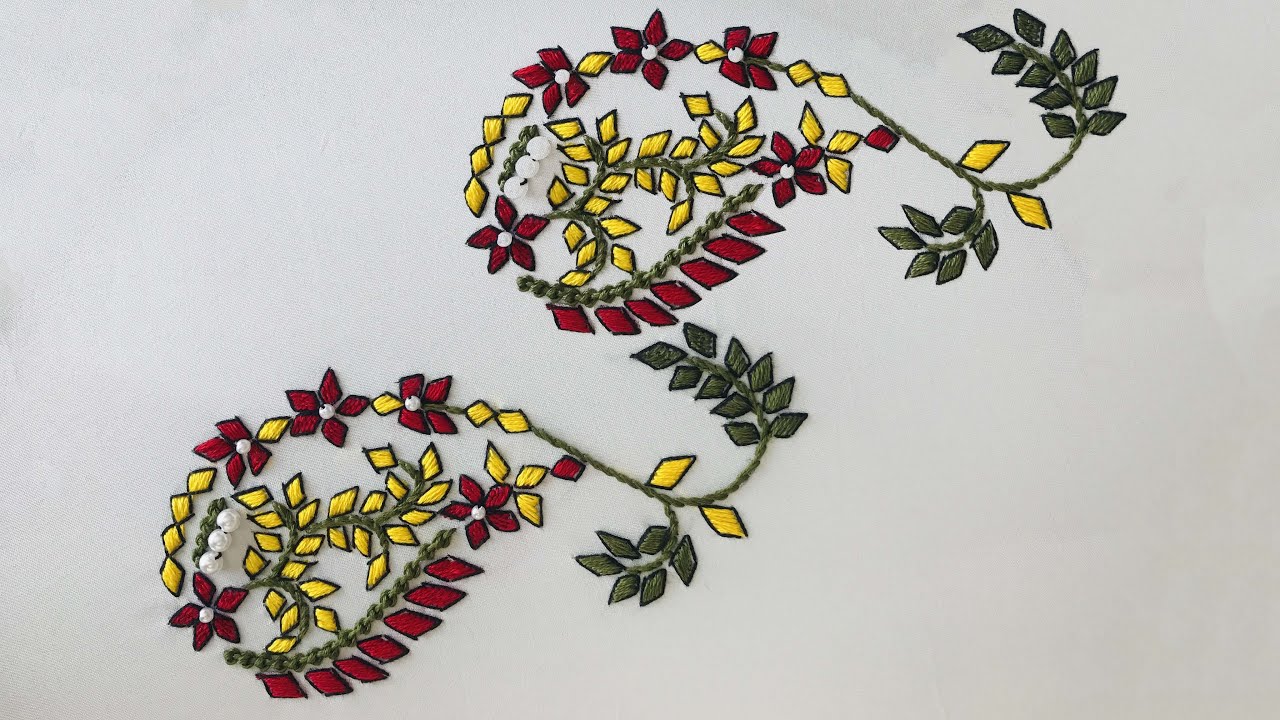 Hand Embroidery: A Beautiful Kashmiri Tanka Embroidery - Paisley ...