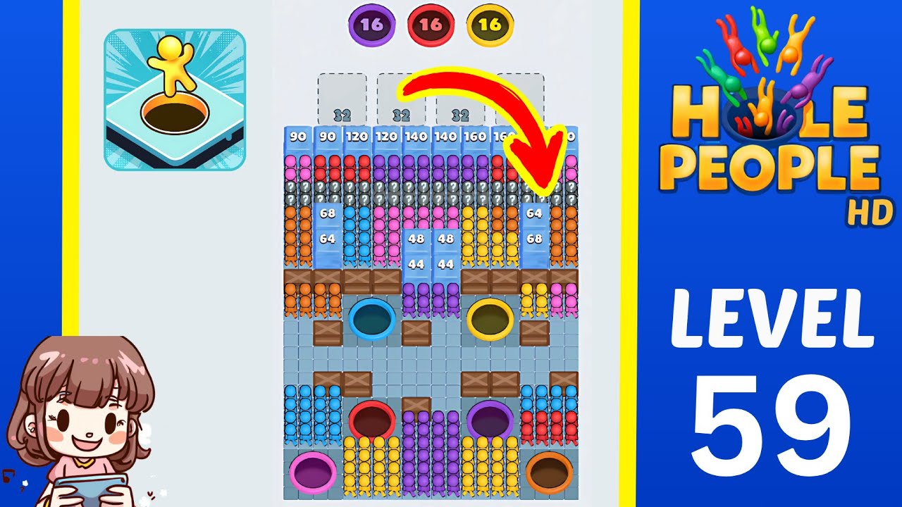 Hole People Level 59 Solution Walkthrough - YouTube