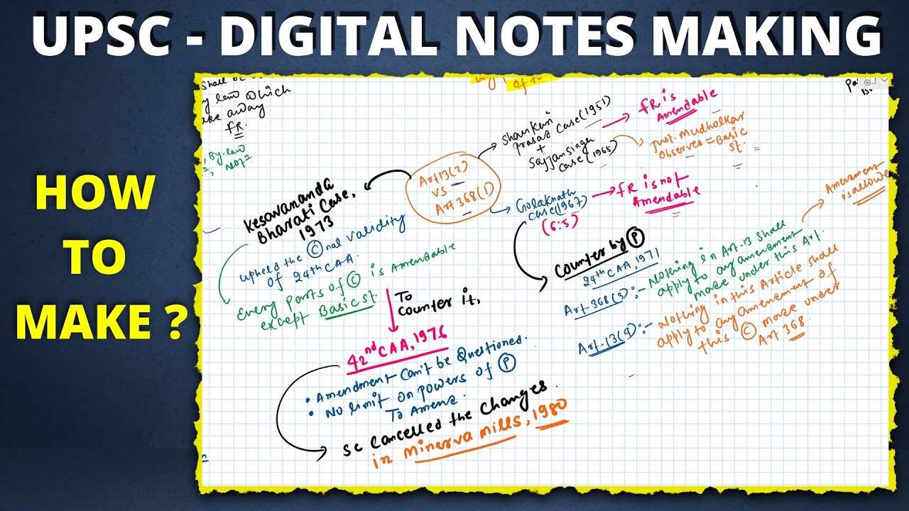How I made my UPSC(CSE) Digital notes? How to make digital notes ...