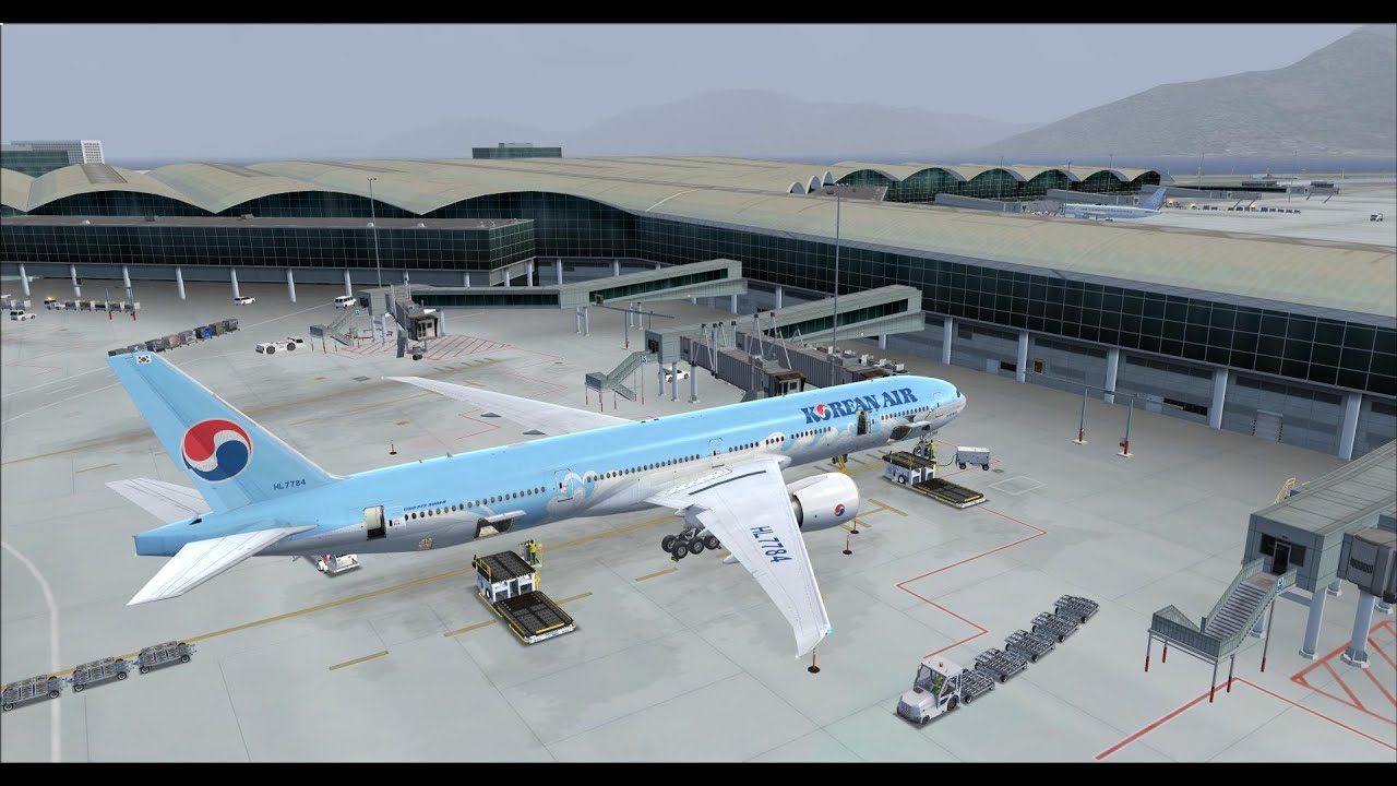 PMDG 777 with fs2crew Korean air 604 Hong Kong to Seoul,fsx,pmdg777 ...