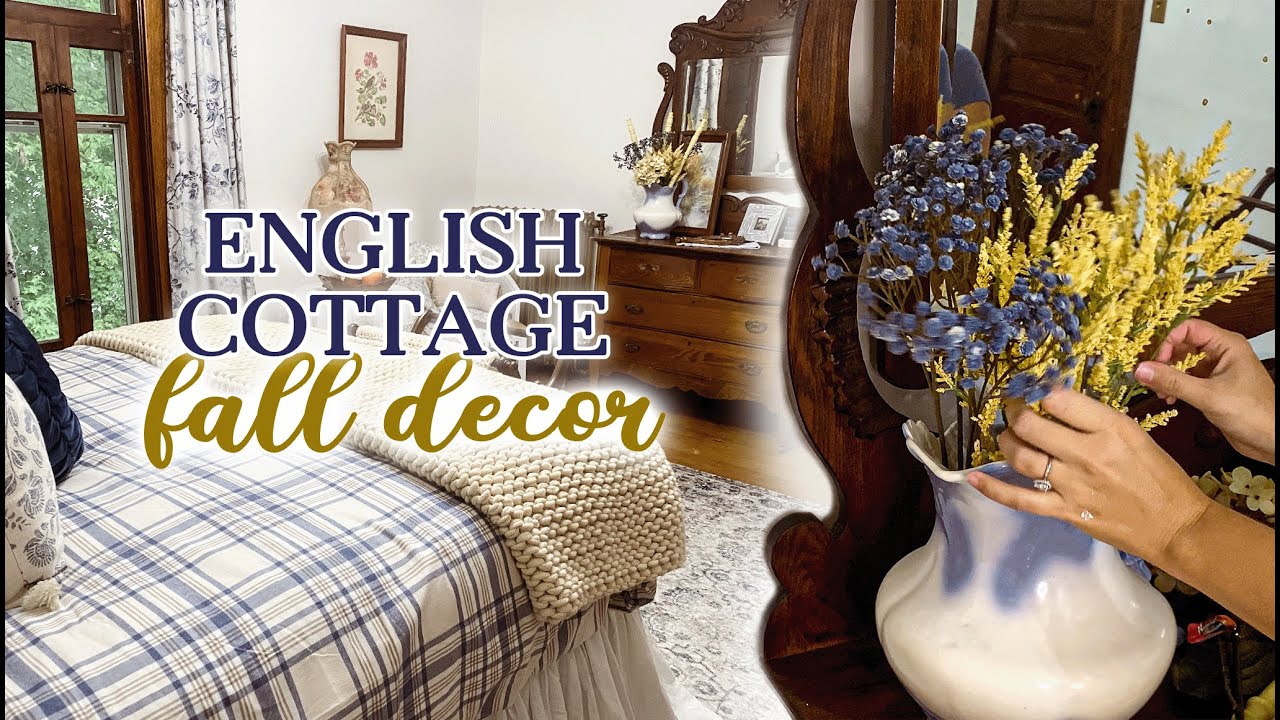 English Cottage Bedroom Tour (decorated for fall)! Cozy & Comfy Fall ...