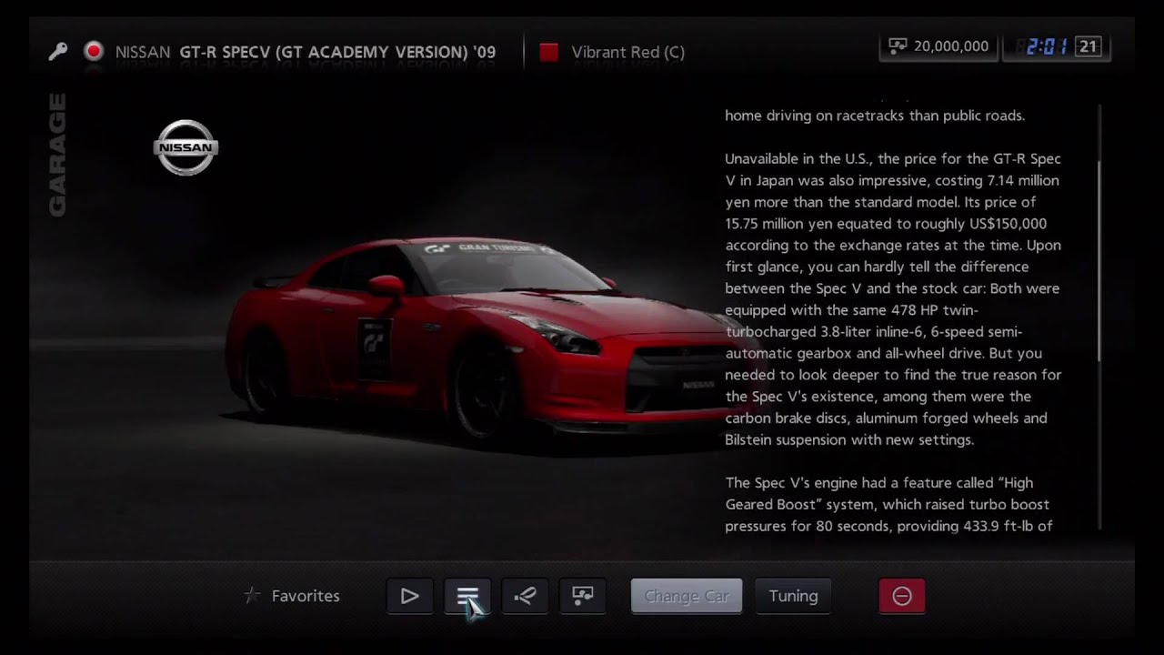 Gran Turismo 5 - GT-R SpecV (GT Academy Version) '09 - YouTube