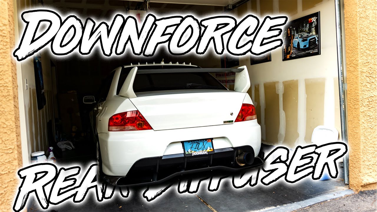 Evo 9 Gets CARBON FIBER Voltex Style Rear Diffuser - YouTube