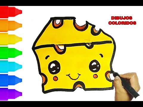 COMO DIBUJAR un QUESO KAWAII PASO A PASO 🧀|DIBUJAR QUESO KAWAI FACIL🧀 ...