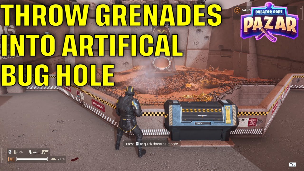 How to Throw Grenades Into the Artificial Bug Hole Helldivers 2 Quick Guide - YouTube