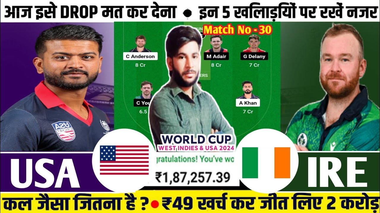 USA vs IRE Dream11 Prediction|USA vs IRE Dream11Team|USA vs Ireland ...