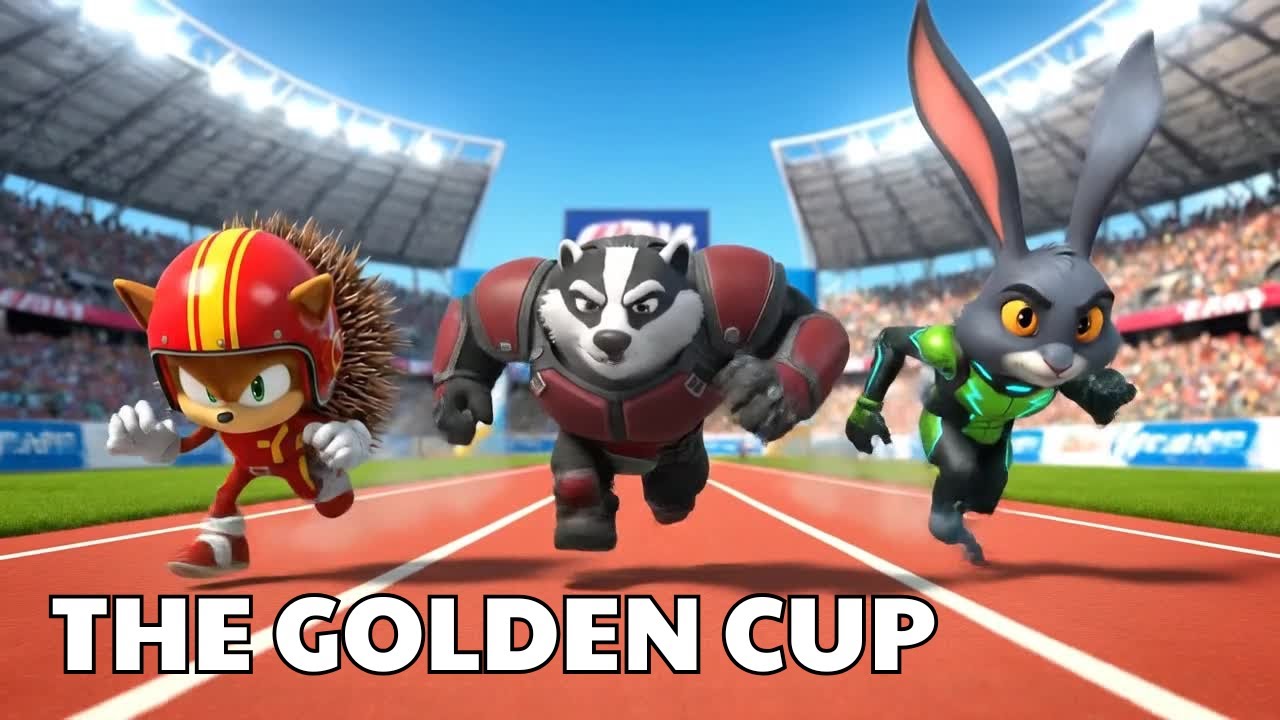 THE GOLDEN CUP Rolo’s Epic Stadium Race!|Rolo & Luna Tales | Kids 3D ...