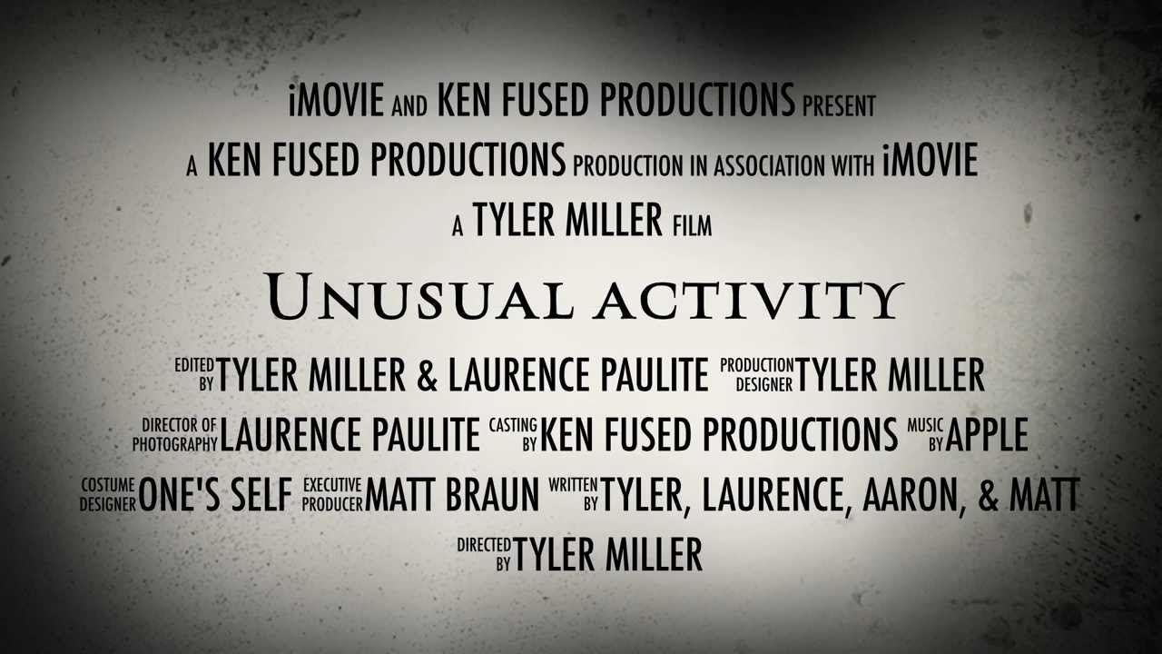 Unusual Activity "iMovie 11 Trailer" - Scary - YouTube