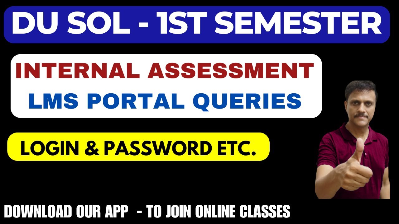 DU SOL First Sem Mock Test Login Problem Solution -LMS Portal | SOL 1st ...