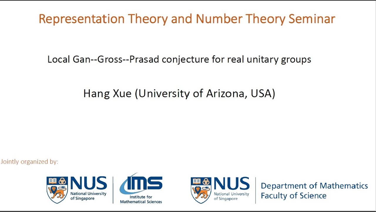 Talk by Hang Xue (University of Arizona, USA) - YouTube