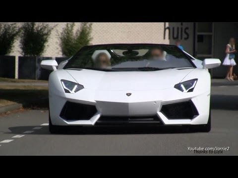 First Lamborghini Aventador Roadster on the road in the Netherlands!! - 1080p HD