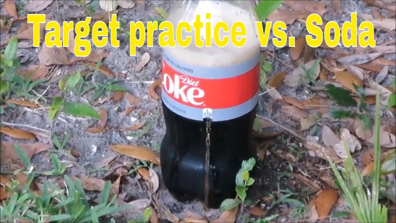 What happens when shooting a shaken coke bottle - YouTube