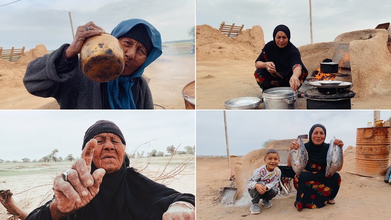 Cooking traditional fish in Arab recepi | 🐟🌴Arab Village Life ...