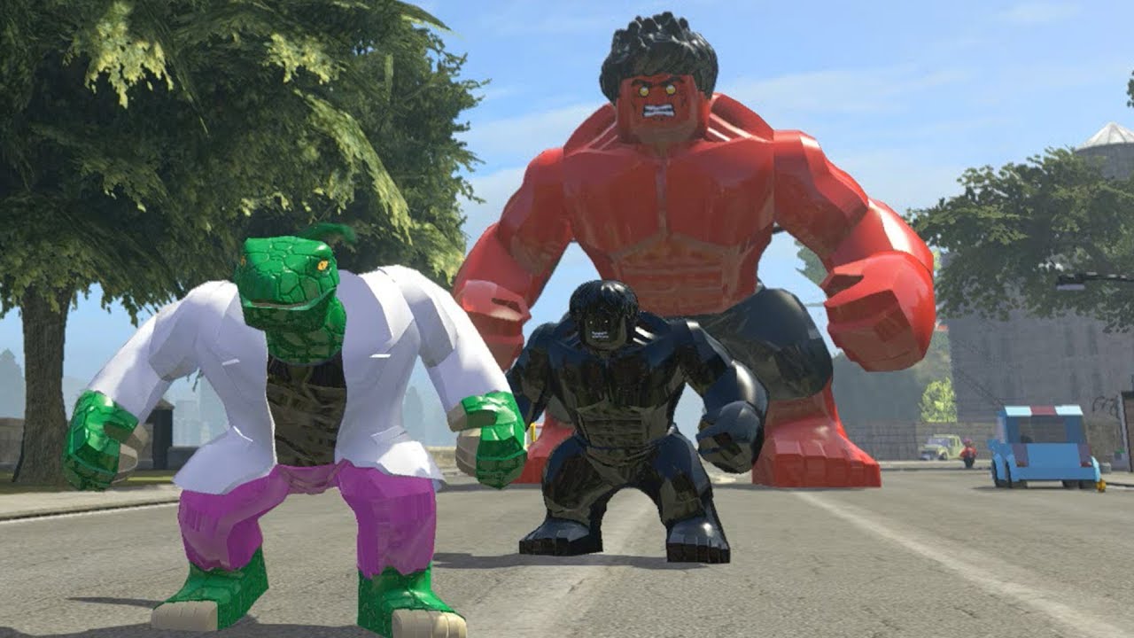 Black Hulk vs Big Red Hulk vs Lizard - LEGO Marvel Super Heroes Games ...